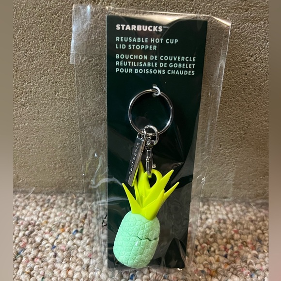 Starbucks | Accessories | Starbucks Pineapple Reusable Hot Cup Lid ...